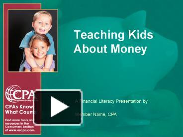 Teaching Kids About Money presentation | free to view