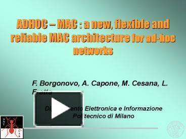 PPT – ADHOC PowerPoint presentation | free to download - id: 4445a0-ZDI1N