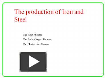 The production of Iron and Steel presentation | free to download