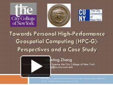Towards Personal High-Performance Geospatial Computing (HPC-G ...