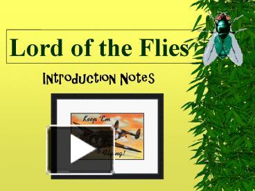 Lord of the Flies presentation | free to view