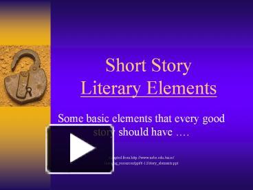 Short Story Literary Elements presentation | free to download