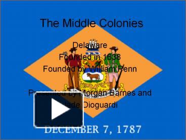 The Middle Colonies presentation | free to download