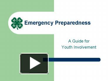 Emergency Preparedness presentation | free to view