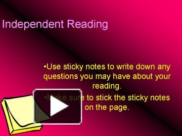 PPT – Independent Reading PowerPoint presentation | free to download ...