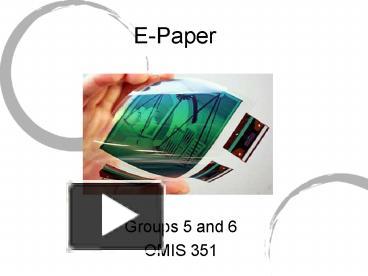 EPaper presentation | free to view