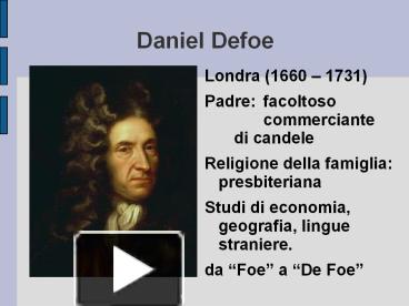 Daniel Defoe presentation | free to download