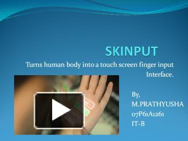 SKINPUT presentation | free to download