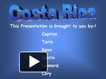 Costa Rica presentation | free to download