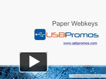 Paper USB Webkeys presentation | free to download