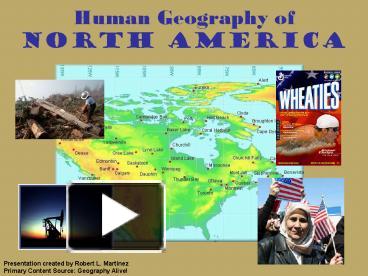 PPT – Human Geography of North America PowerPoint presentation | free ...