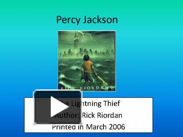 Percy Jackson presentation | free to view