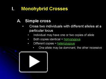 Monohybrid Crosses presentation | free to download