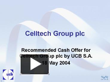 Celltech Group plc presentation | free to download