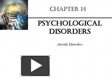 PPT – Psychological Disorders PowerPoint presentation | free to view ...