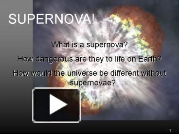 SUPERNOVA! presentation | free to download
