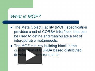 PPT – What is MOF? PowerPoint presentation | free to view - id: 473a48-NGJkO
