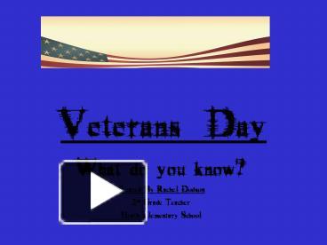 Veterans Day presentation | free to view