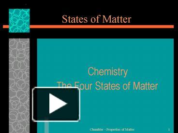PPT – States of Matter PowerPoint presentation | free to view - id ...