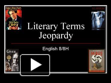 PPT – Literary Terms Jeopardy PowerPoint presentation | free to view ...
