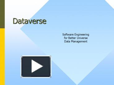 Dataverse presentation | free to download