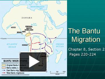 The Bantu Migration presentation | free to view