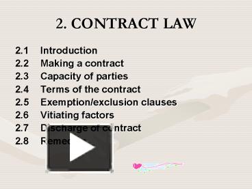 2. CONTRACT LAW presentation | free to download