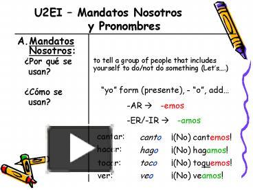 Mandatos Nosotros: presentation | free to download