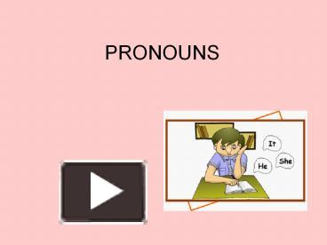 PRONOUNS presentation | free to view