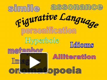 PPT – Figurative Language PowerPoint presentation | free to view - id ...
