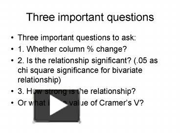 Three important questions presentation | free to download