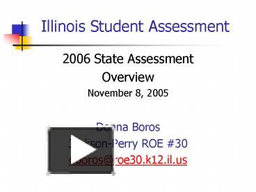 Illinois Student Assessment presentation | free to view