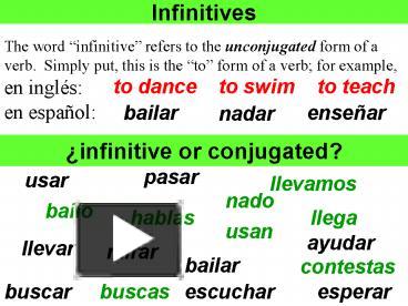 Infinitives presentation | free to download
