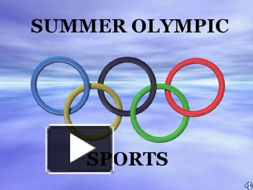 PPT – olympic sports PowerPoint presentation | free to download - id ...