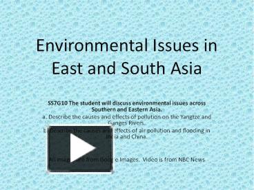 Environmental Issues in East and South Asia presentation | free to download