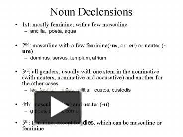 Noun Declensions presentation | free to download