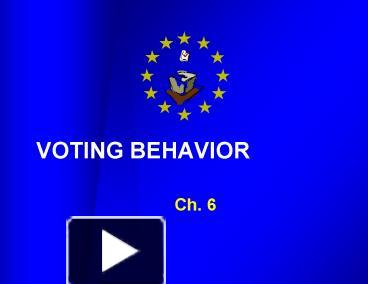 VOTING BEHAVIOR presentation | free to view