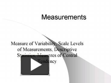 PPT – Measurements PowerPoint presentation | free to view - id: 4a013-MjAyY