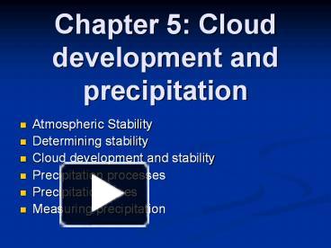 Chapter 5: Cloud development and precipitation presentation | free to ...