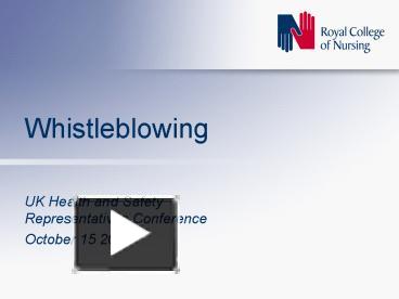 Whistleblowing presentation | free to view