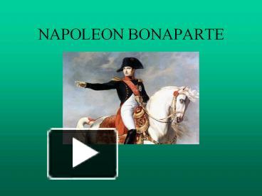 NAPOLEON BONAPARTE presentation | free to download