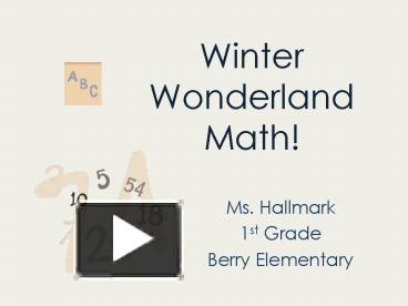 PPT – Winter Wonderland Math! PowerPoint presentation | free to view ...