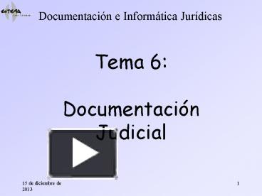 PPT – Tema 6: Documentaci PowerPoint presentation | free to download - id: 4a8095-ZWE1M