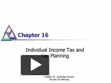 Individual Income Tax and Tax Planning presentation | free to view
