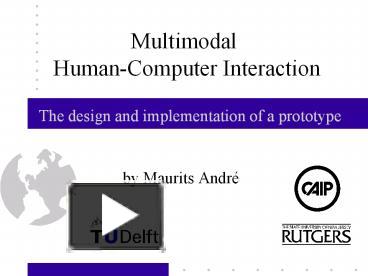Multimodal Human-Computer Interaction presentation | free to download