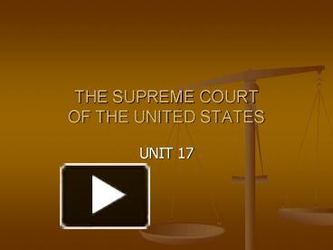 PPT – THE SUPREME COURT OF THE UNITED STATES PowerPoint presentation ...