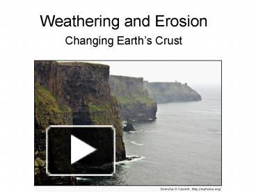 PPT – Weathering and Erosion PowerPoint presentation | free to download ...