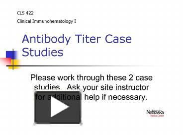 Antibody Titer Case Studies presentation | free to download