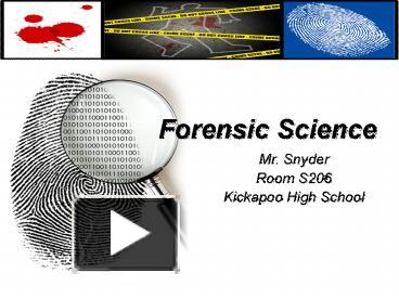 Forensic Science presentation | free to download