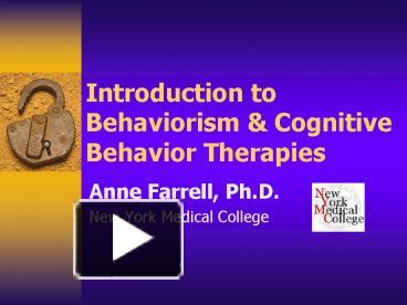 PPT – Introduction to Behaviorism PowerPoint presentation | free to ...